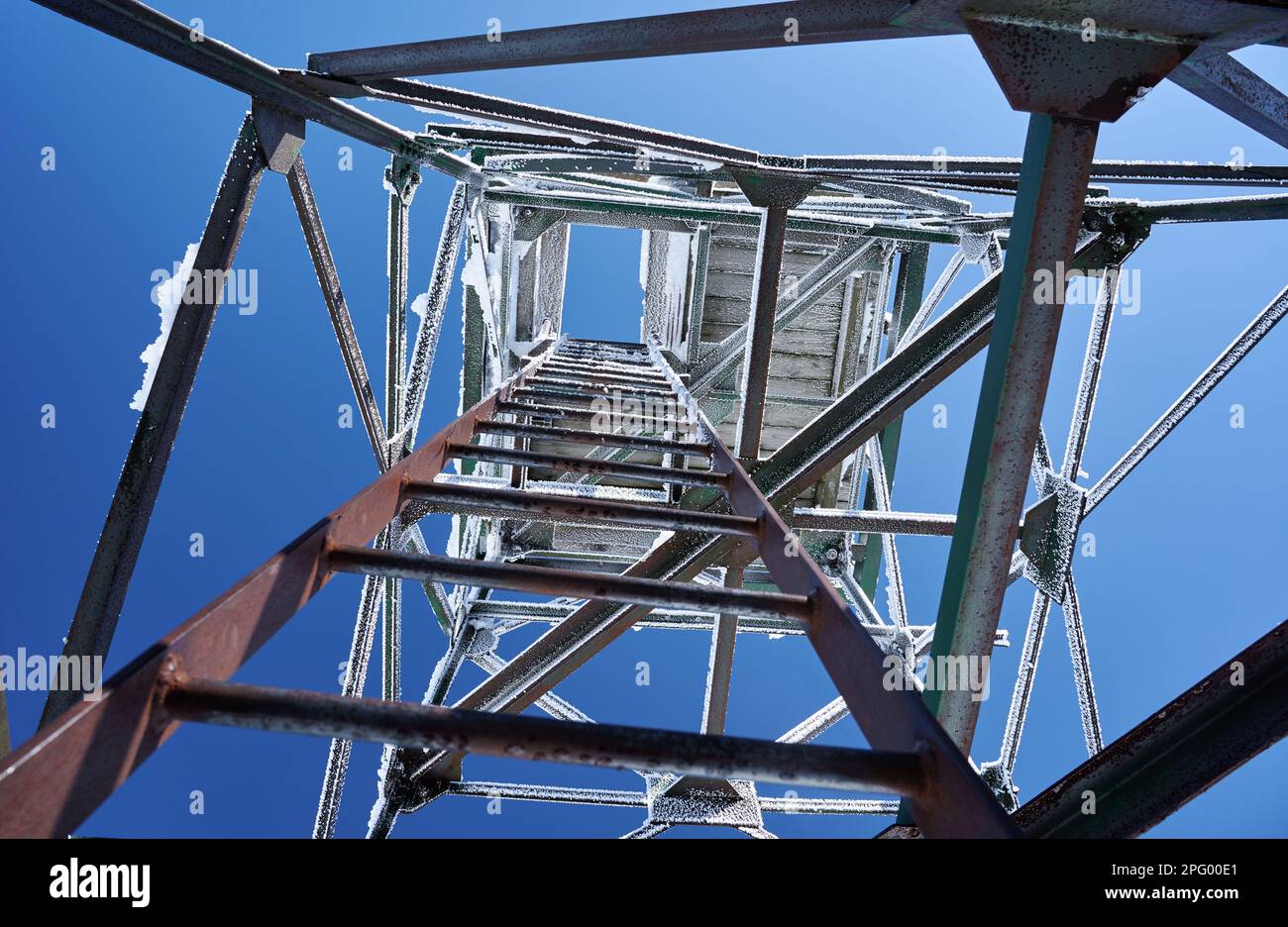 The summit tower on "Old Speck," Grafton Notch, Maine Stock Photo - Alamy