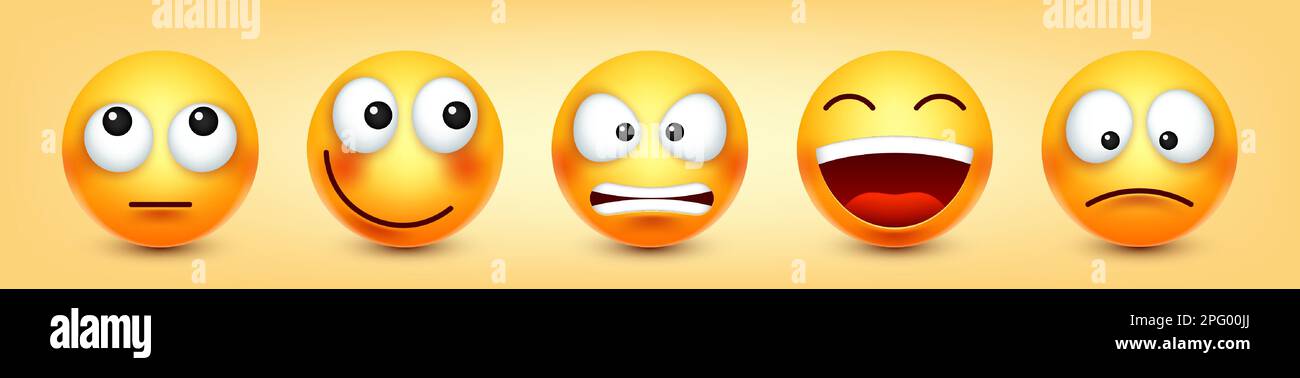 Fun Emoji S Mood Set Of Emoticons. Set Of Emoji. Smile Icons, Funny
