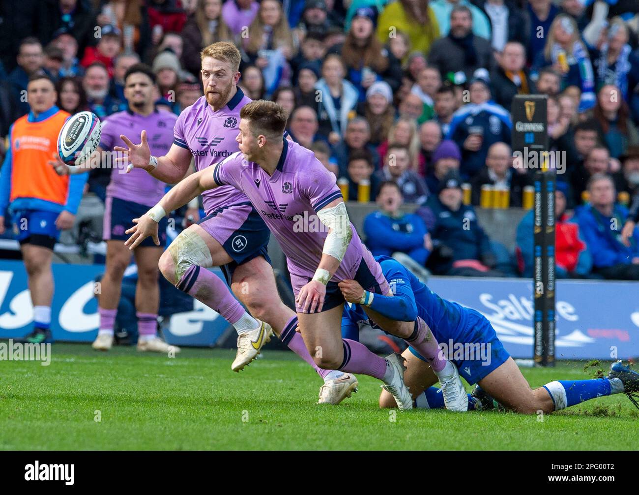 18 March, 2023. Guinness Six Nations 2023. Huw Jones of Scotland ...