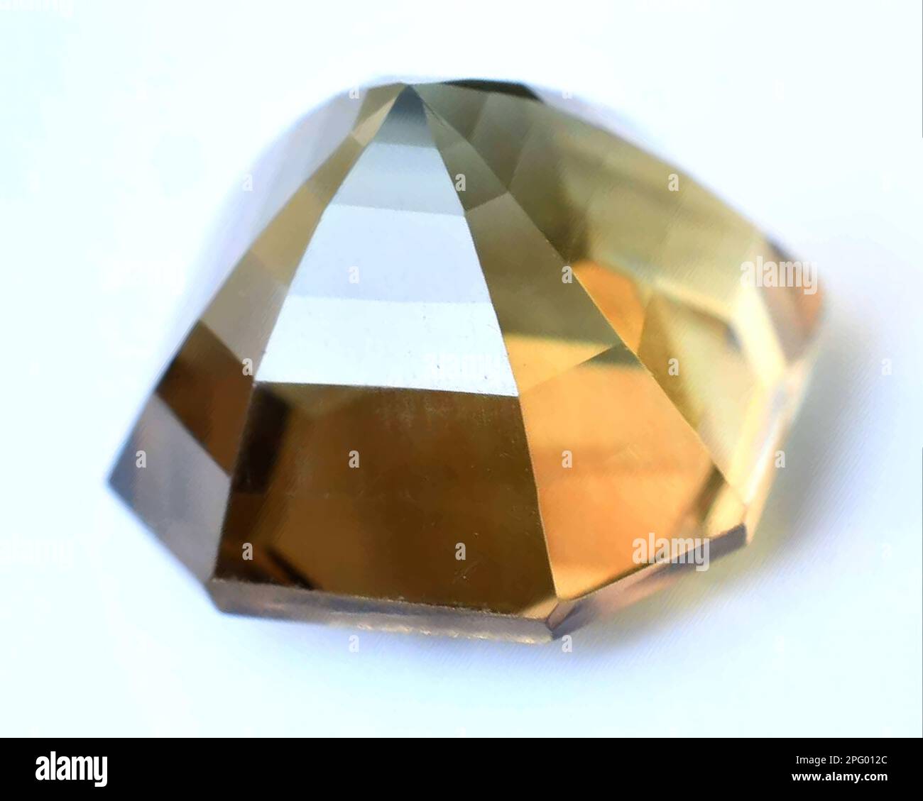 Natural gem green hiddenite spodumene on white background Stock Photo ...