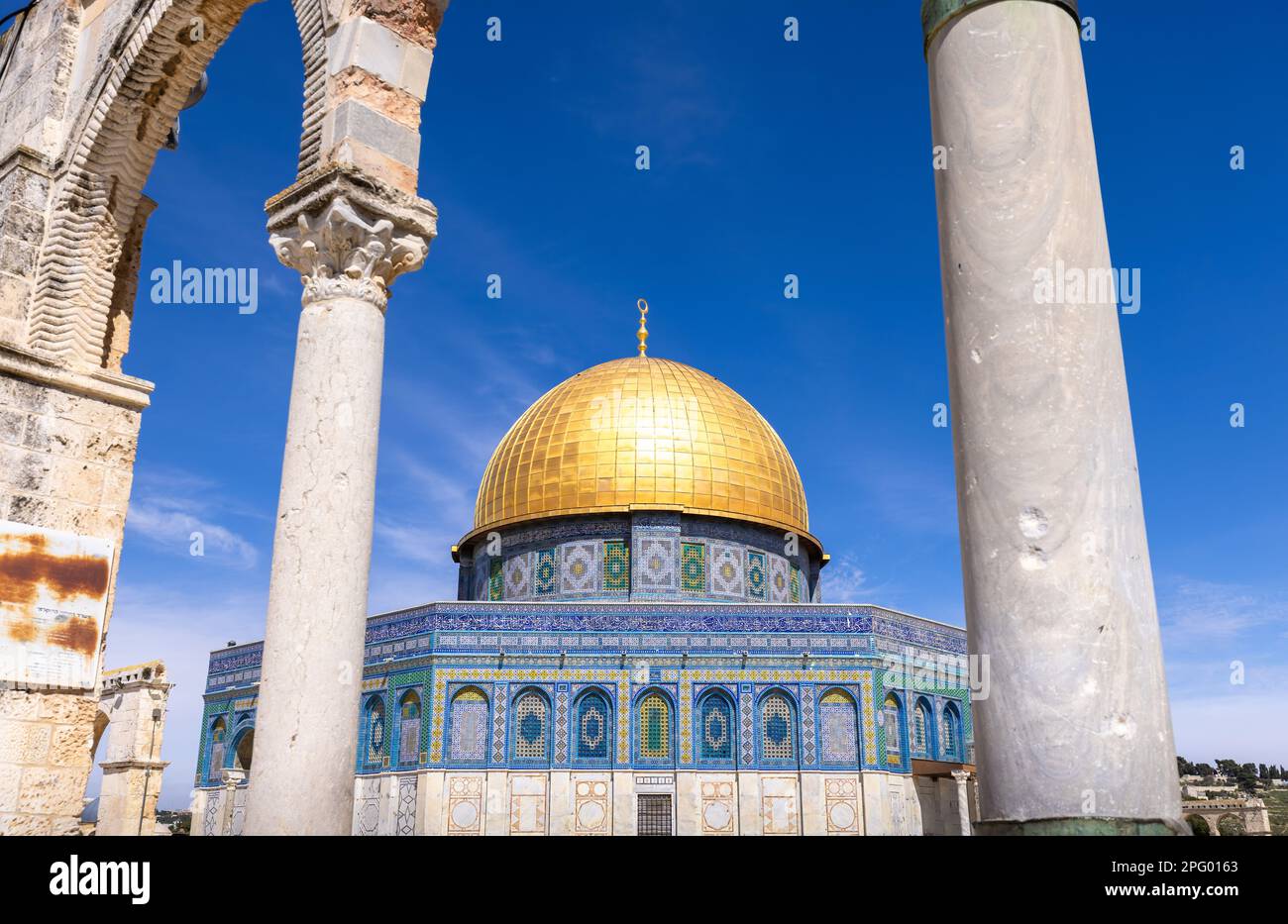 Jerusalem, Islamic shrine Dome of Rock located in the Old City on ...