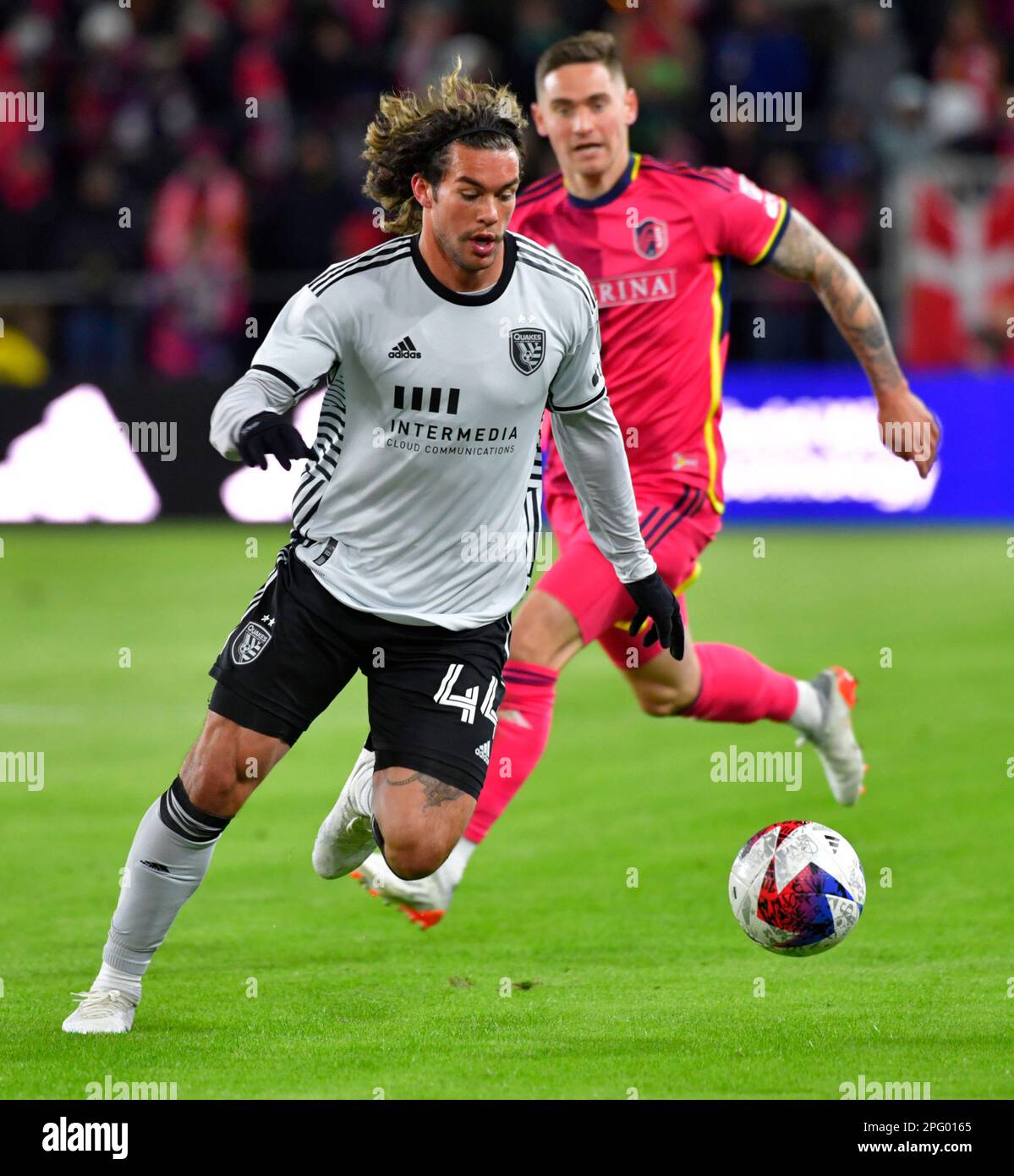 St. Louis, USA. 18th Mar, 2023. San Jose Earthquakes forward Cade ...