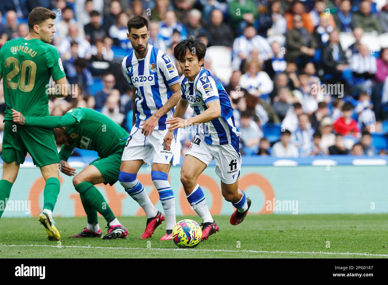 San Sebastian, Spain. 19th Mar, 2023. Takefusa Kubo (Sociedad) Football ...