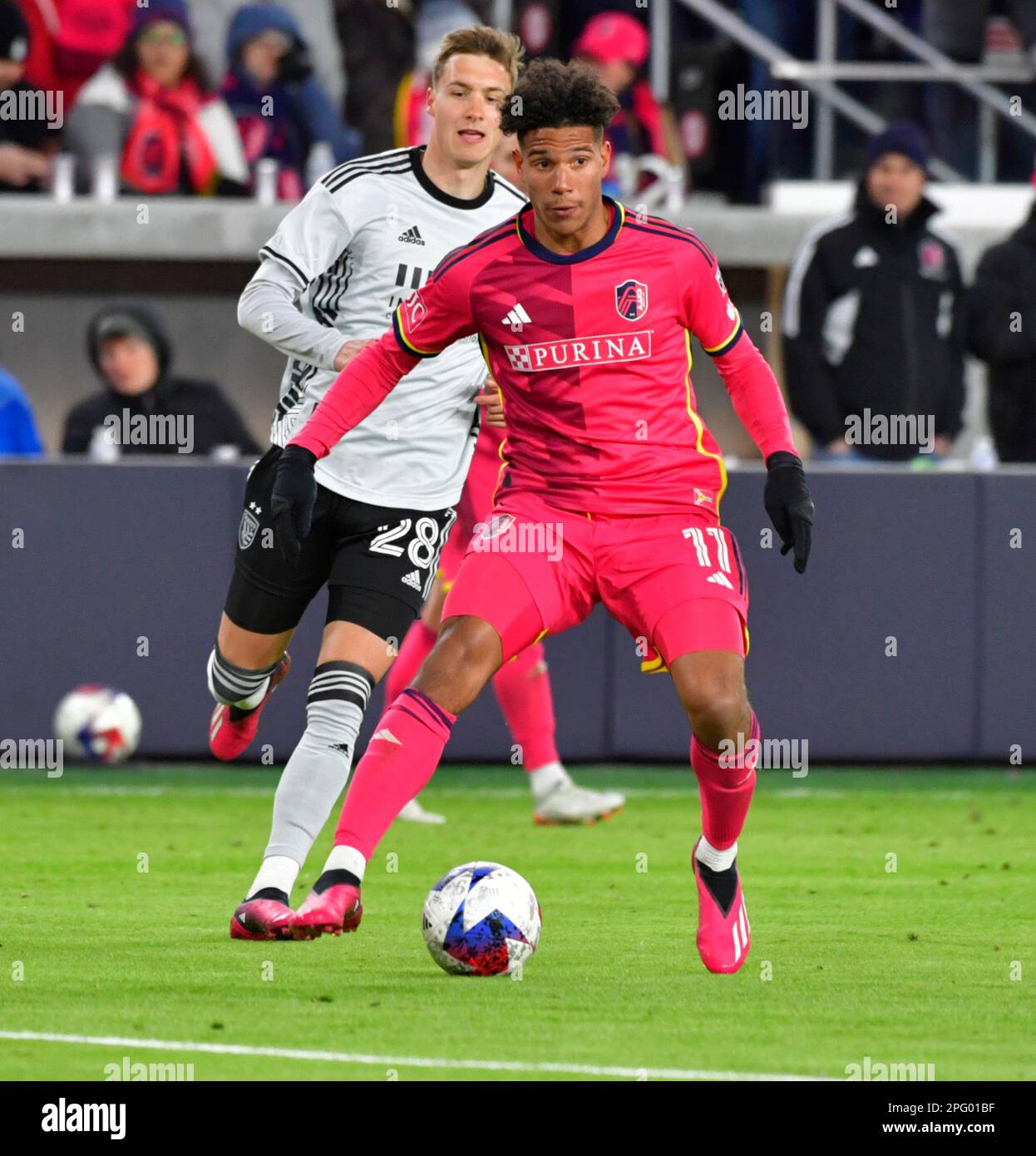 St. Louis, USA. 18th Mar, 2023. St. Louis City forward Nicholas ...