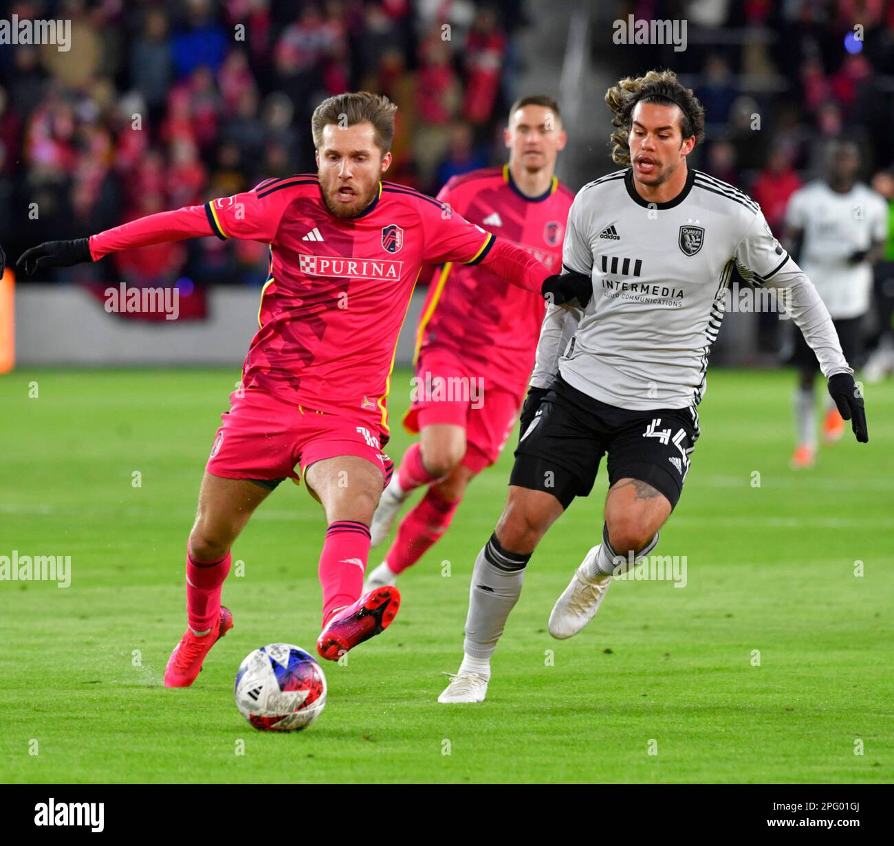 St. Louis, USA. 18th Mar, 2023. St. Louis City midfielder Indiana ...