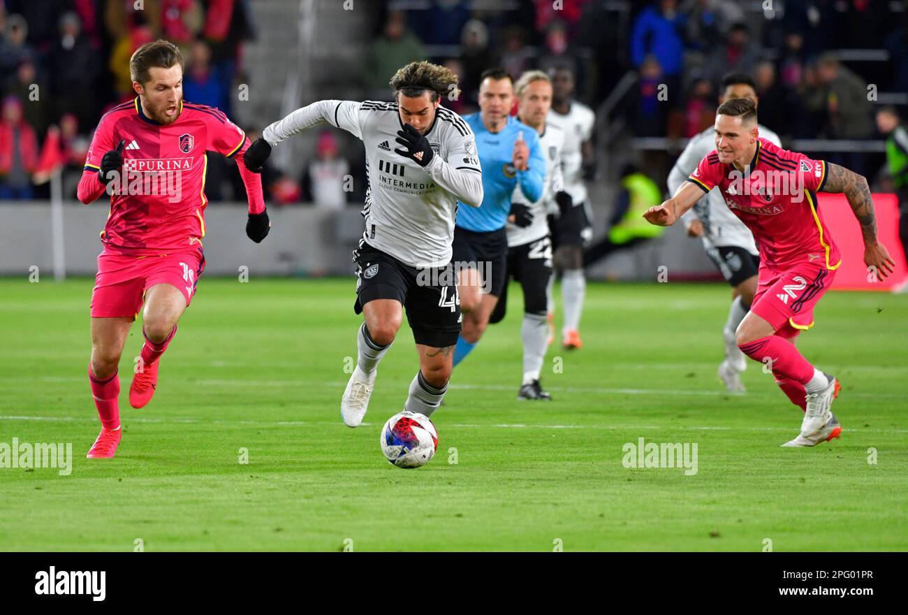 St. Louis, USA. 18th Mar, 2023. San Jose Earthquakes forward Cade ...
