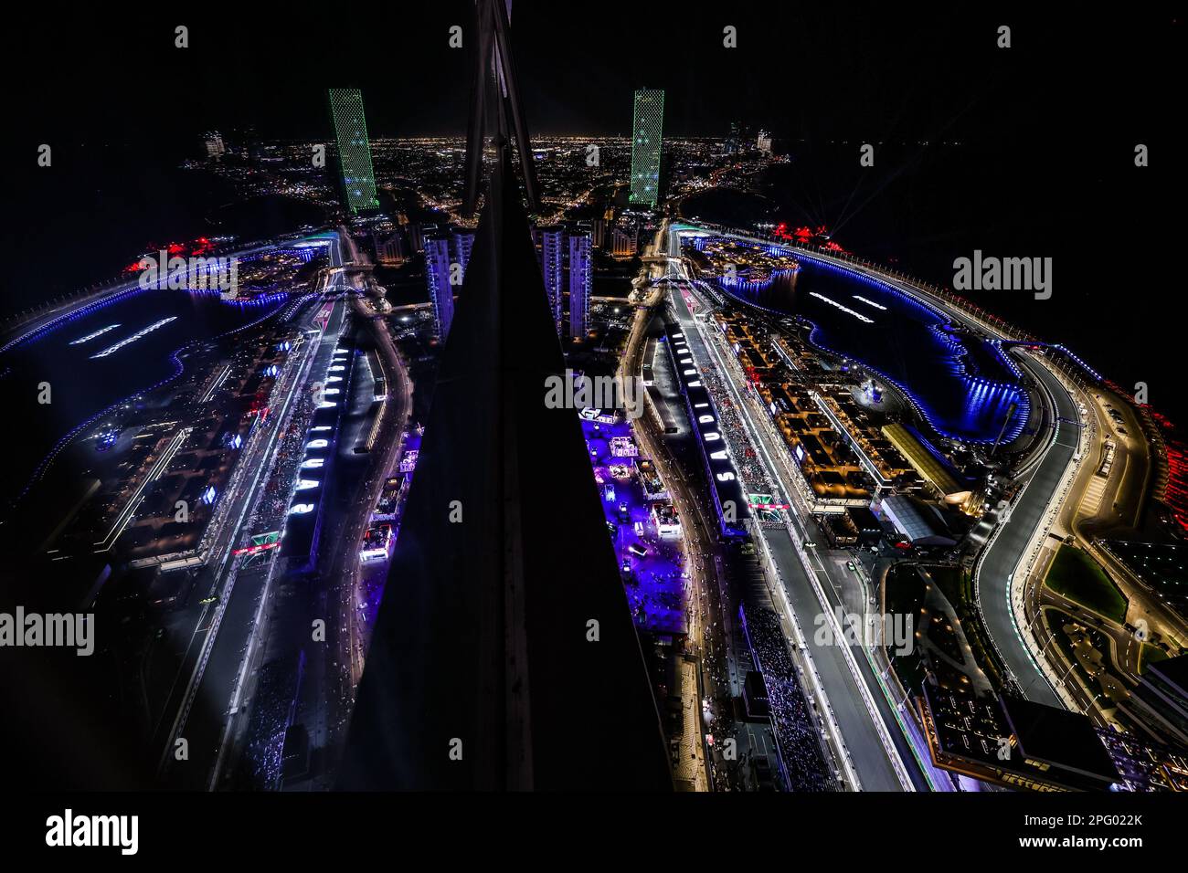 The track seen from the sky during the Formula 1 STC Saudi Arabian ...