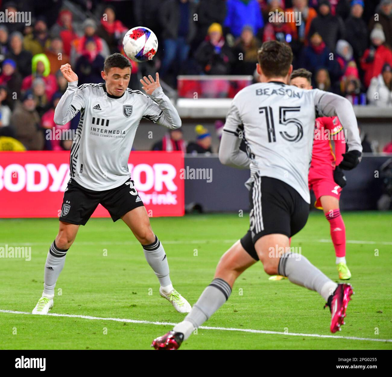 St. Louis, USA. 18th Mar, 2023. San Jose Earthquakes defender Paul ...