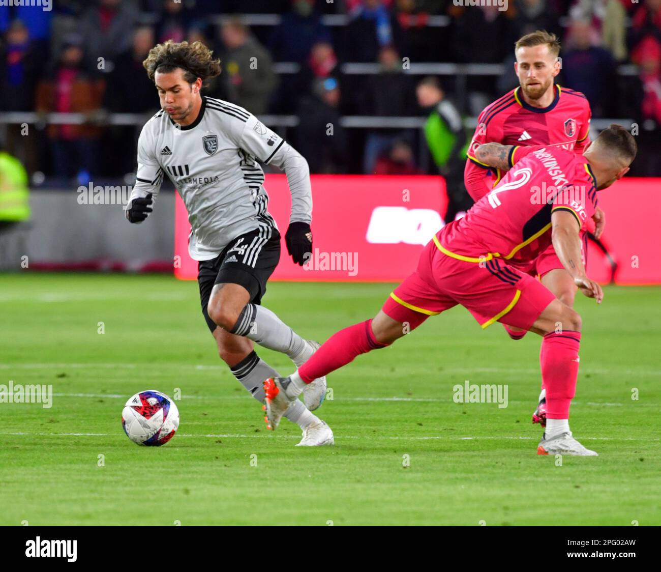 St. Louis, USA. 18th Mar, 2023. San Jose Earthquakes forward Cade ...