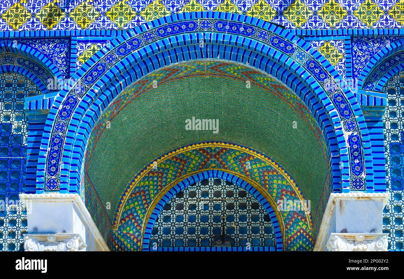 Jerusalem, Islamic shrine Dome of Rock located in the Old City on ...