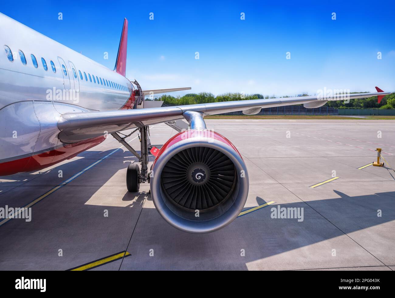 picture of an airplane on the runway Stock Photo - Alamy