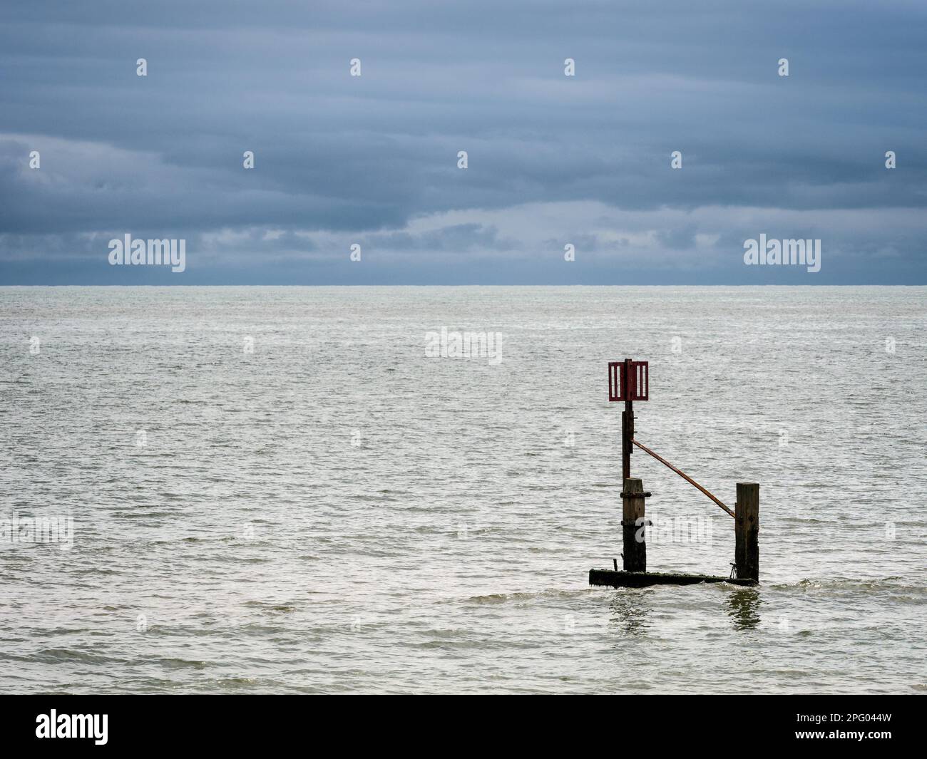 Hazard and Depth of Tide Indicator at southwold Stock Photo - Alamy