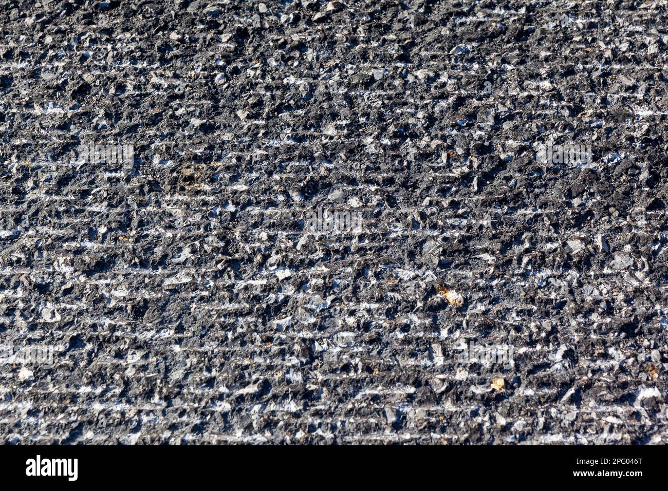 Milled road surface Renewal of bitumen surface Stock Photo - Alamy