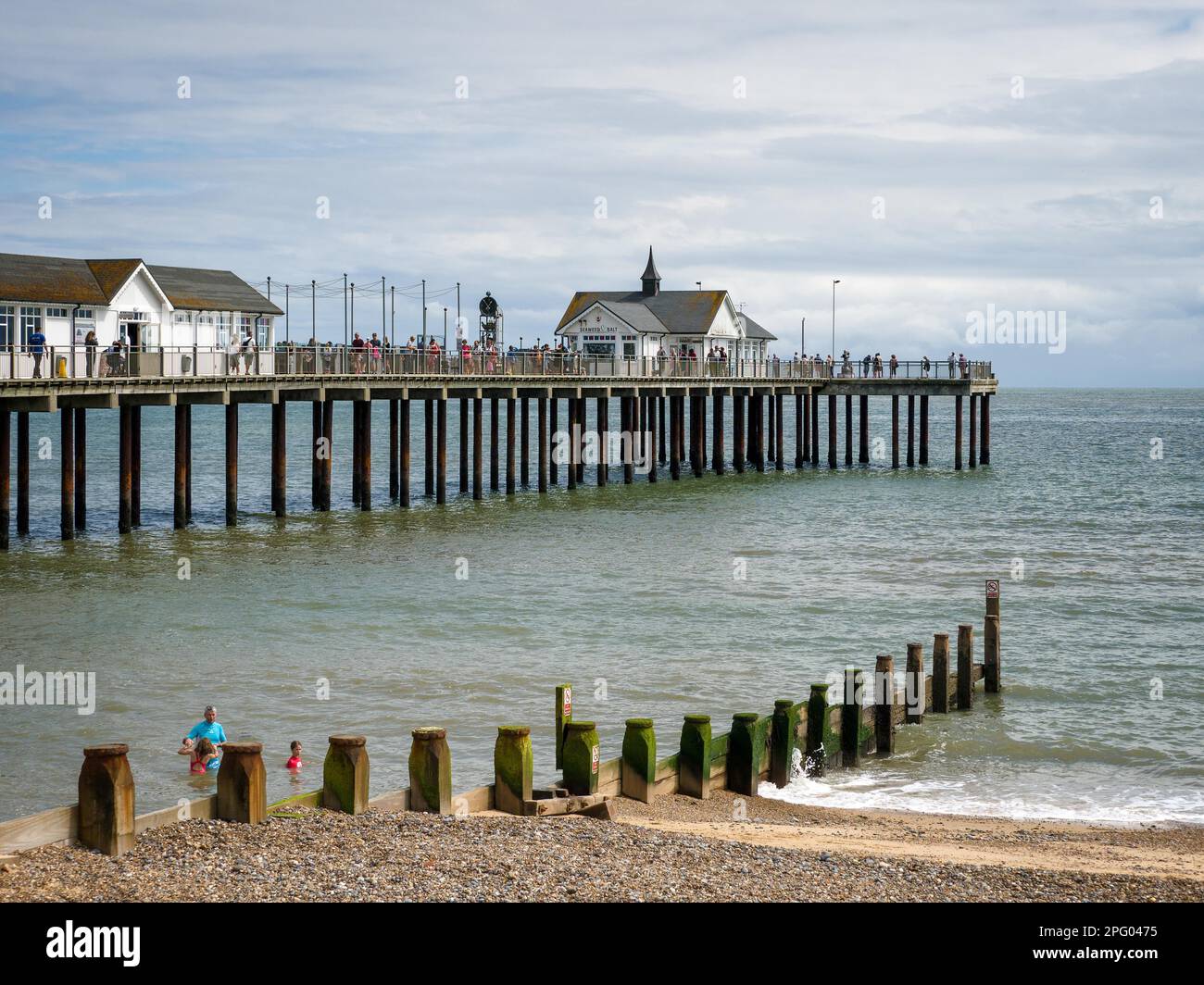 People Enjoying a Walk on Southwold Pier Stock Photo - Alamy