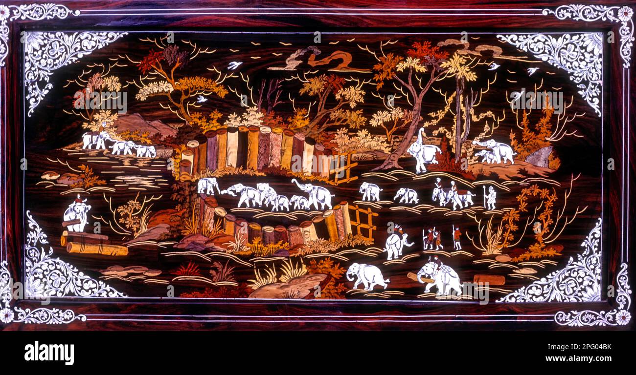 The inlay work form Mysuru Mysore, Karnataka, South India, India, Asia ...