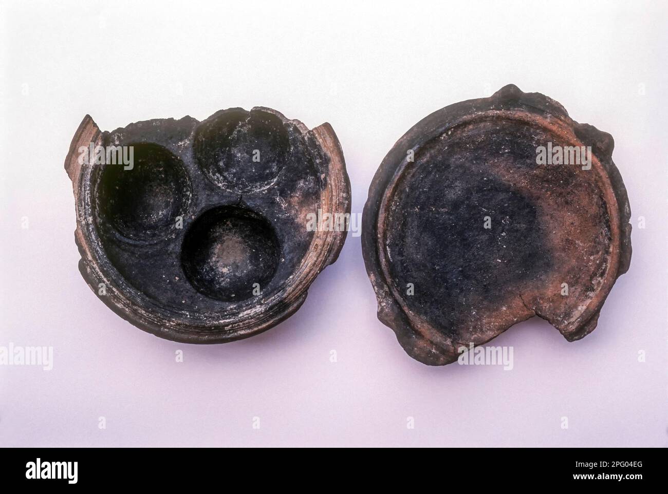 Terracotta dosa stone, 7th century A. D. Muttam near Coimbatore, Tamil ...