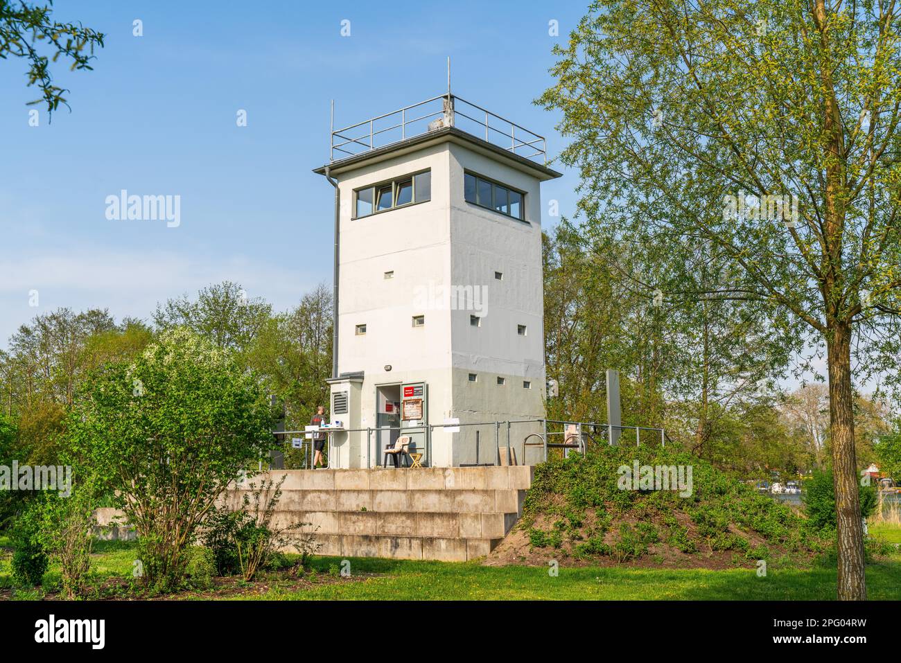 Nieder Neuendorf border tower, watchtower and command post on the GDR ...