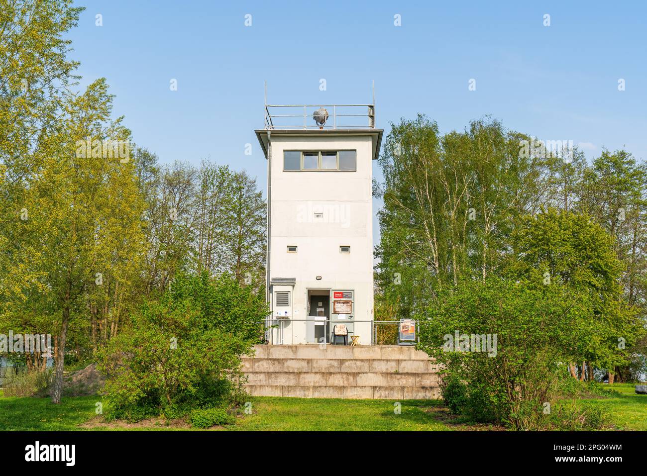 Nieder Neuendorf border tower, watchtower and command post on the GDR ...