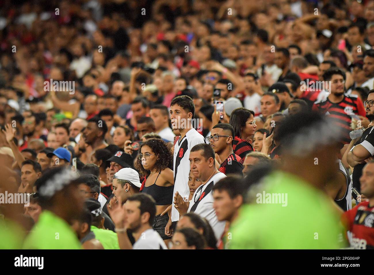 Rio De Janeiro, Brazil. 20th Mar, 2023. Fans during Vasco x Flamengo ...