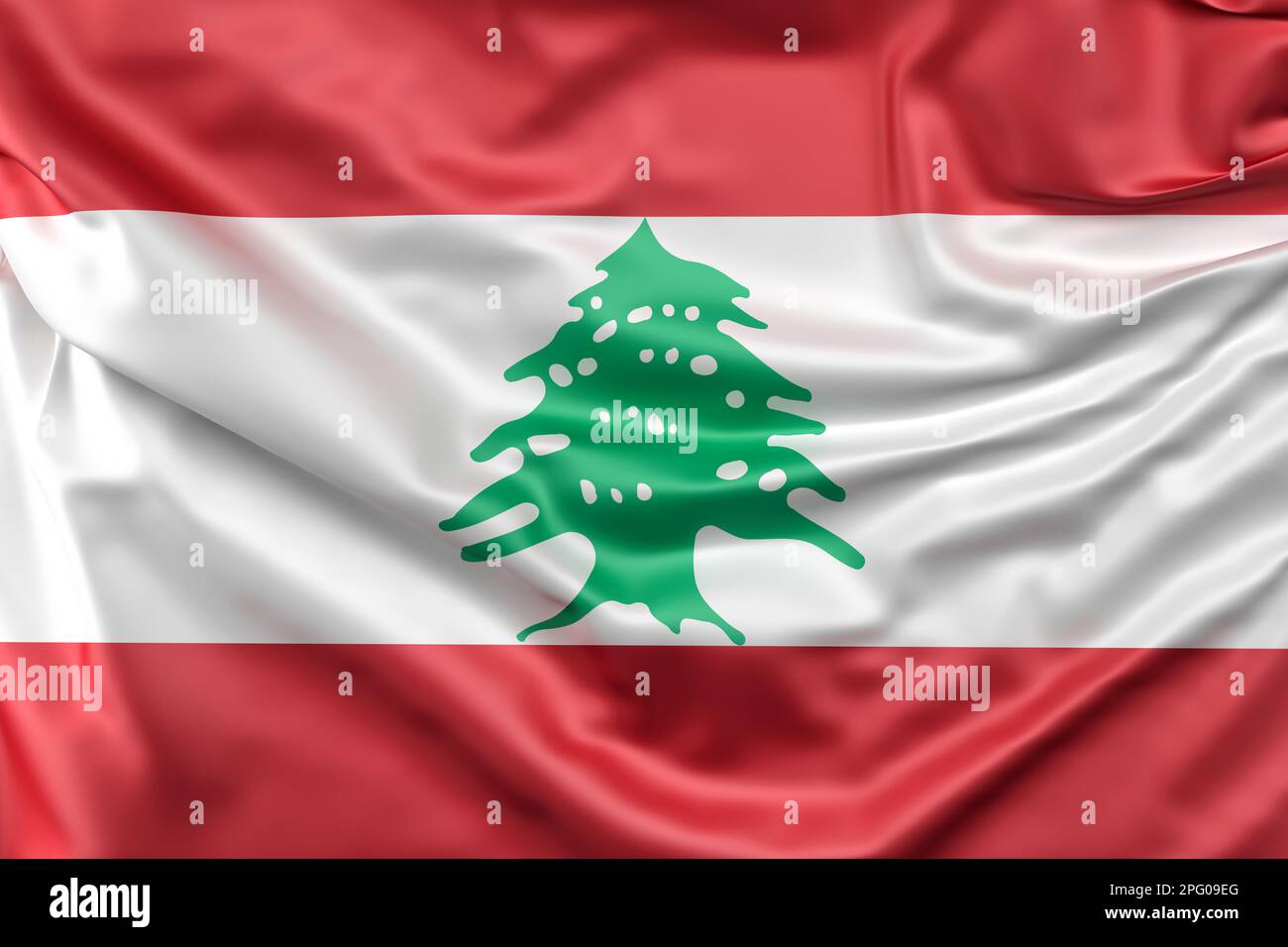 Lebanon silk flag hi-res stock photography and images - Alamy