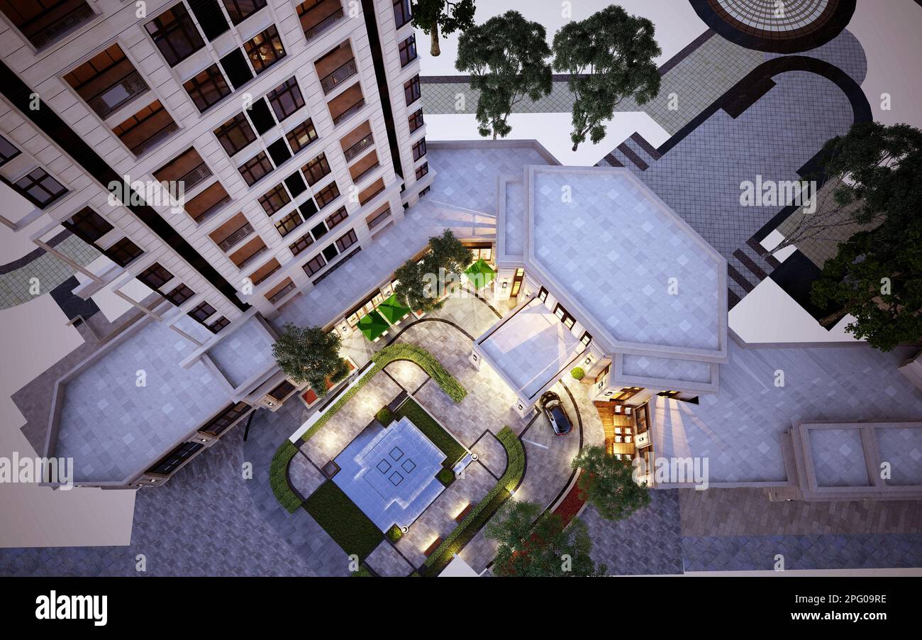 3d render of building exterior Stock Photo - Alamy