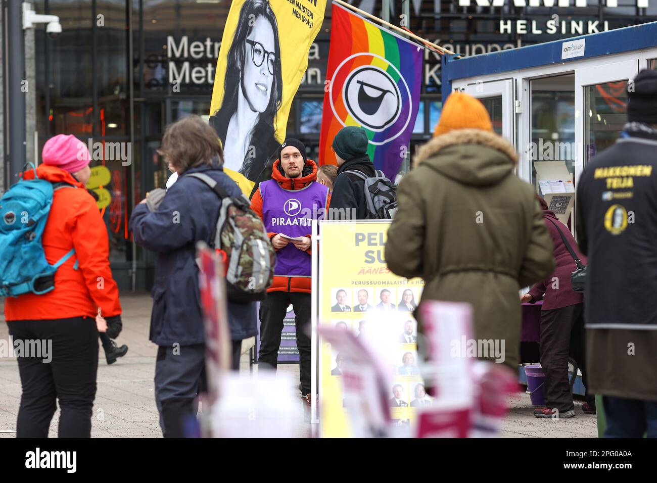Finns Party (Perussuomalaiset) party and Pirate Party members ...