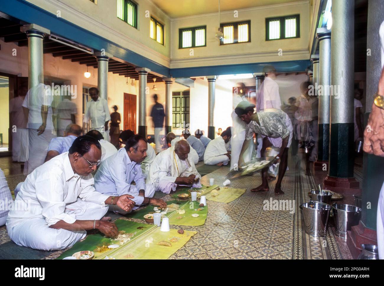 A vegetarian banana leaf wedding break-fast dined in pandikattu ...