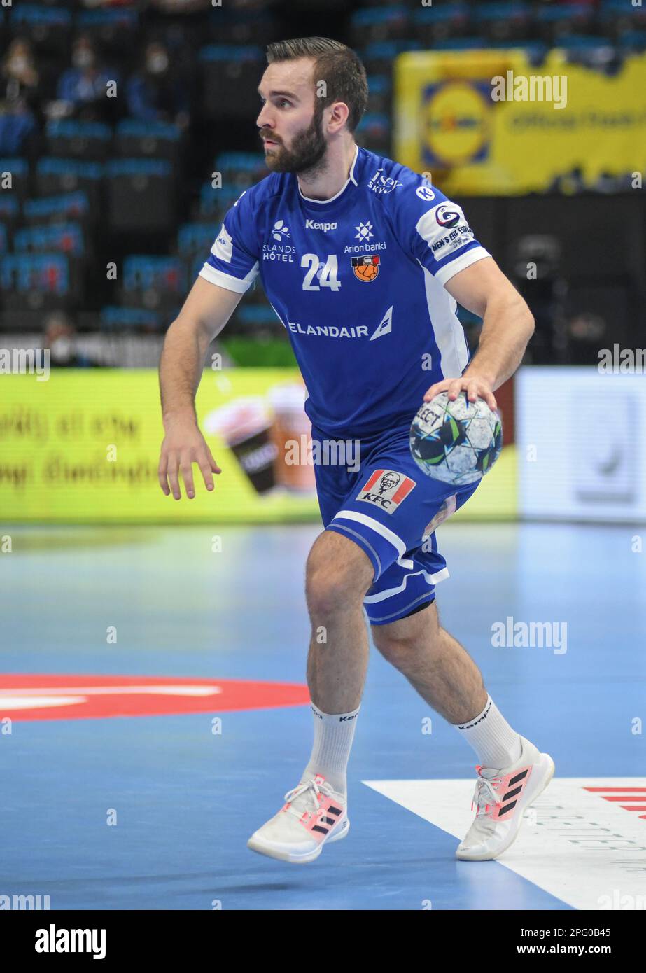 Teitur Orn Einarsson (Iceland). EHF Euro 2022. Main Round Stock Photo ...