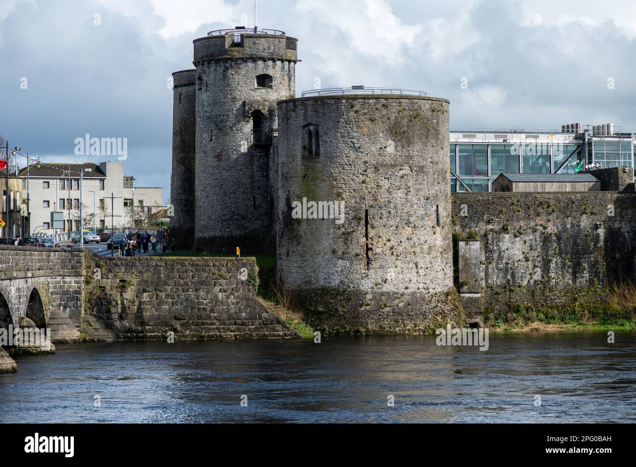 St Patrick's Day in Limerick, parade and happy people during the show ...