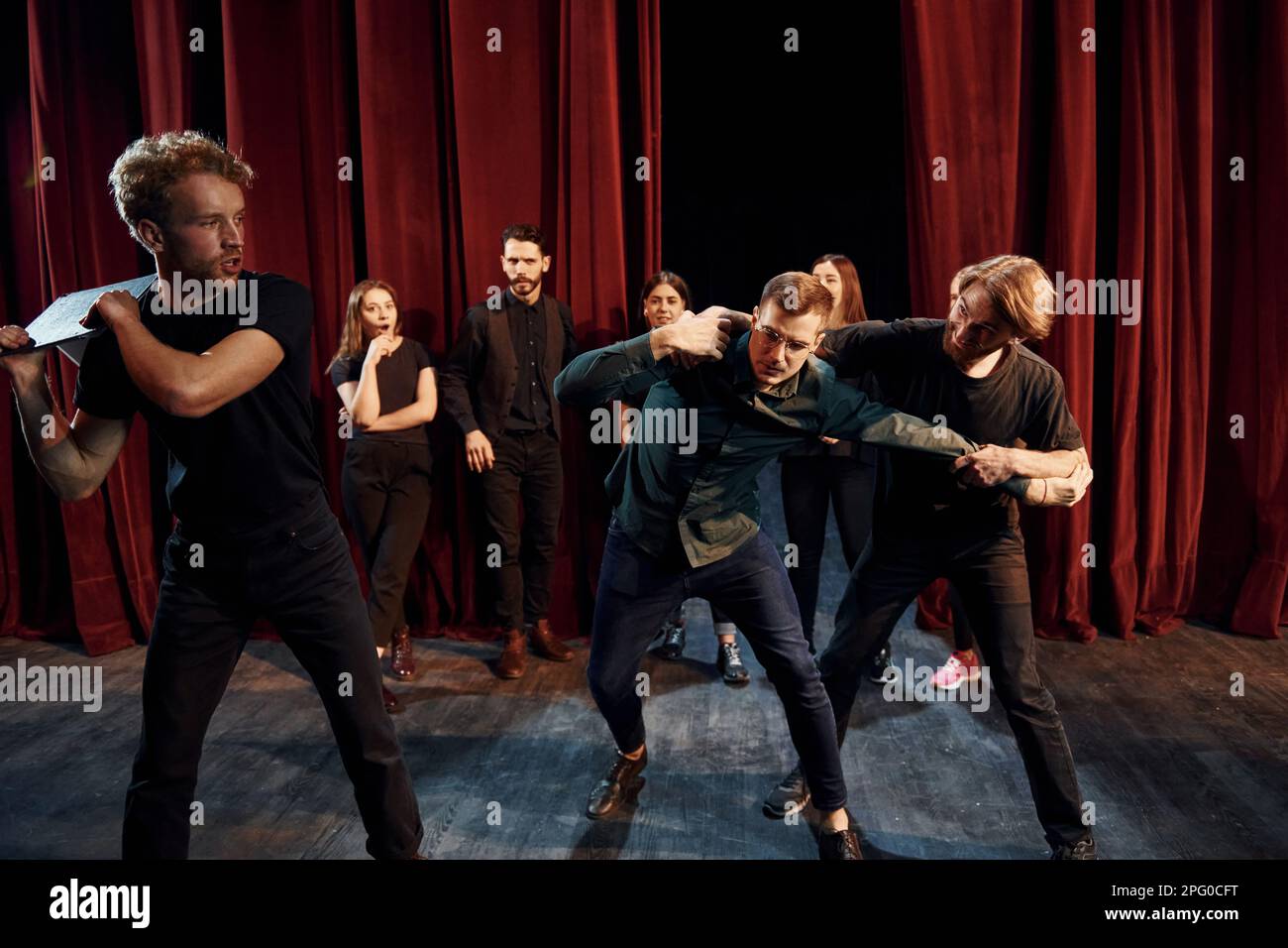 Fight scene rehearsal hi-res stock photography and images - Alamy