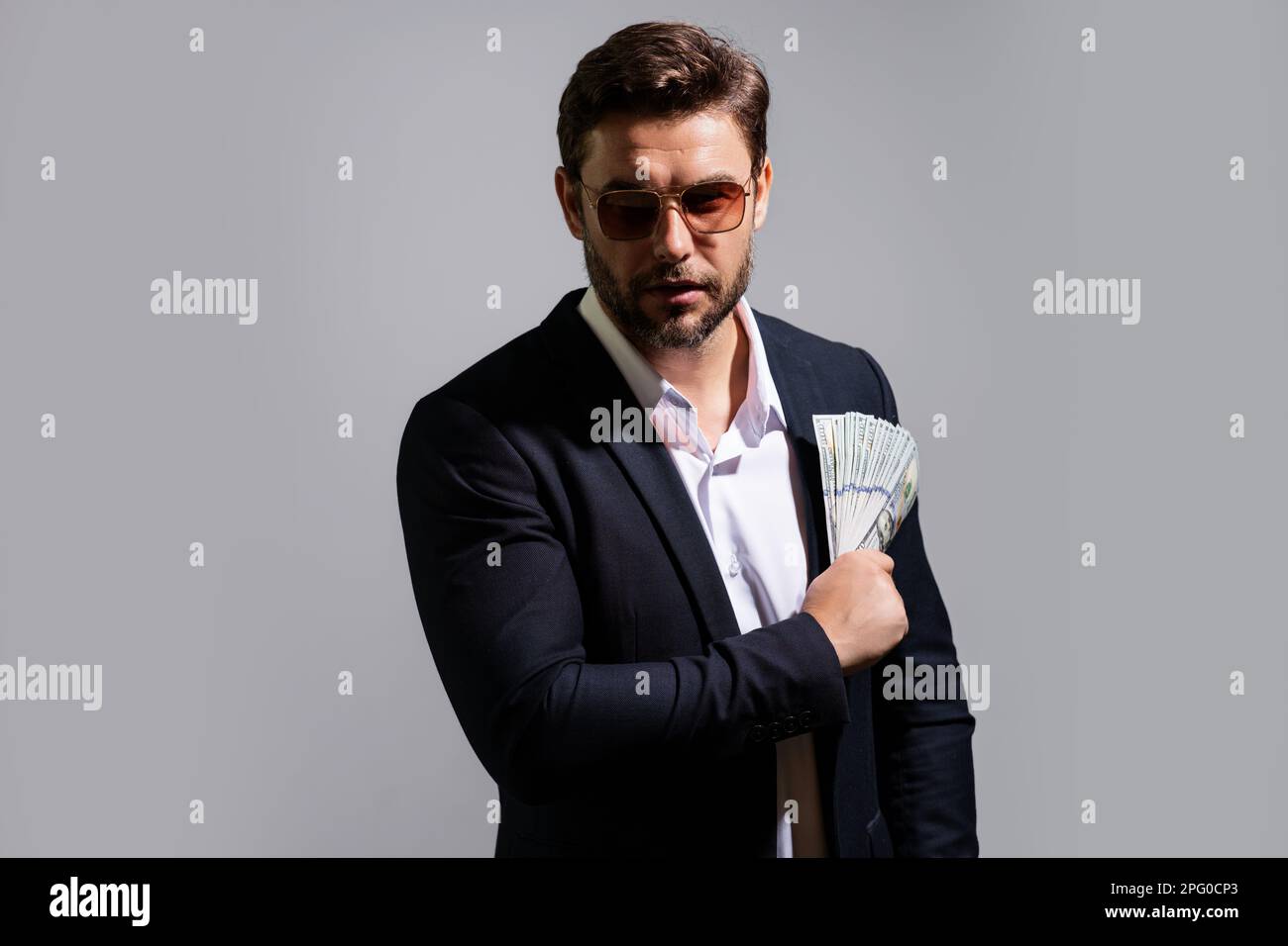 Client cashier dollar banknotes hi-res stock photography and images - Alamy