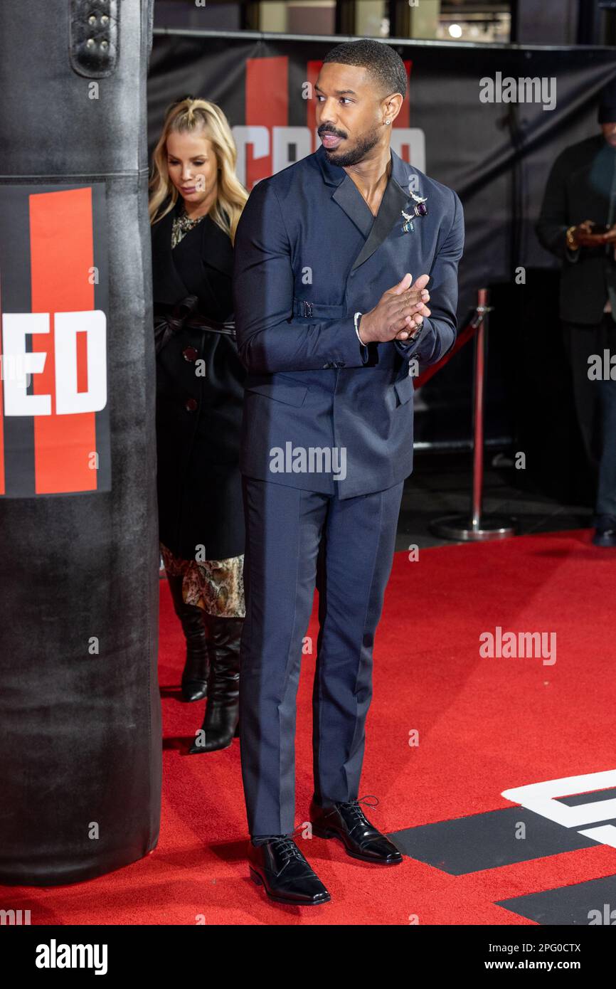 Celebrity red carpet arrivals at the Creed III European Premiere in ...