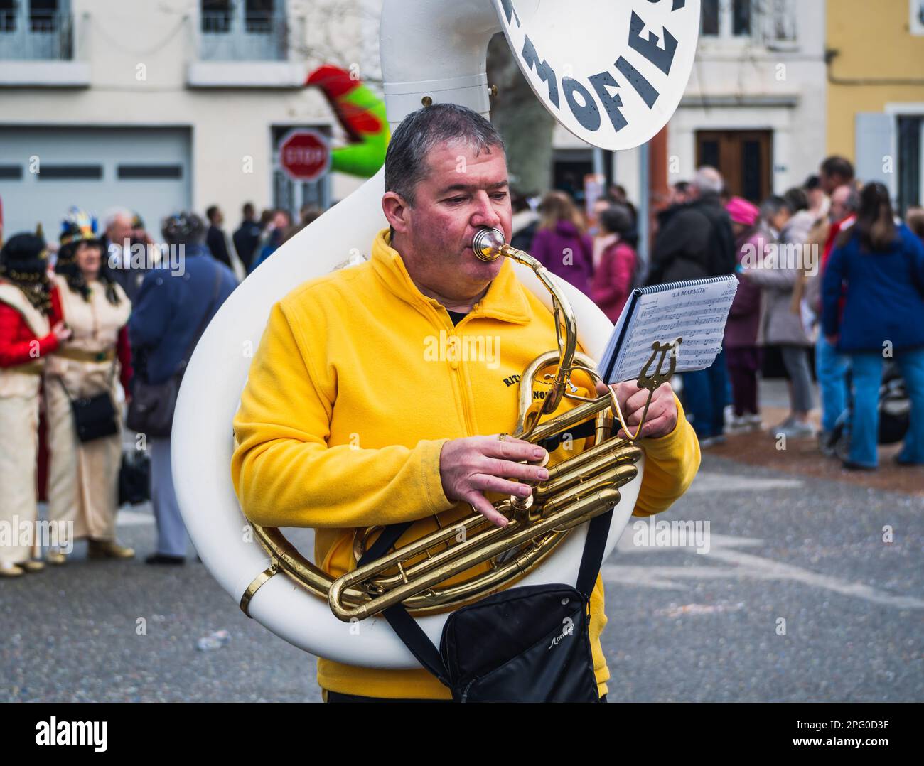 Loriol sur Drome, France - 19 March 2023: "Fete des Bouviers". Shepherd ...