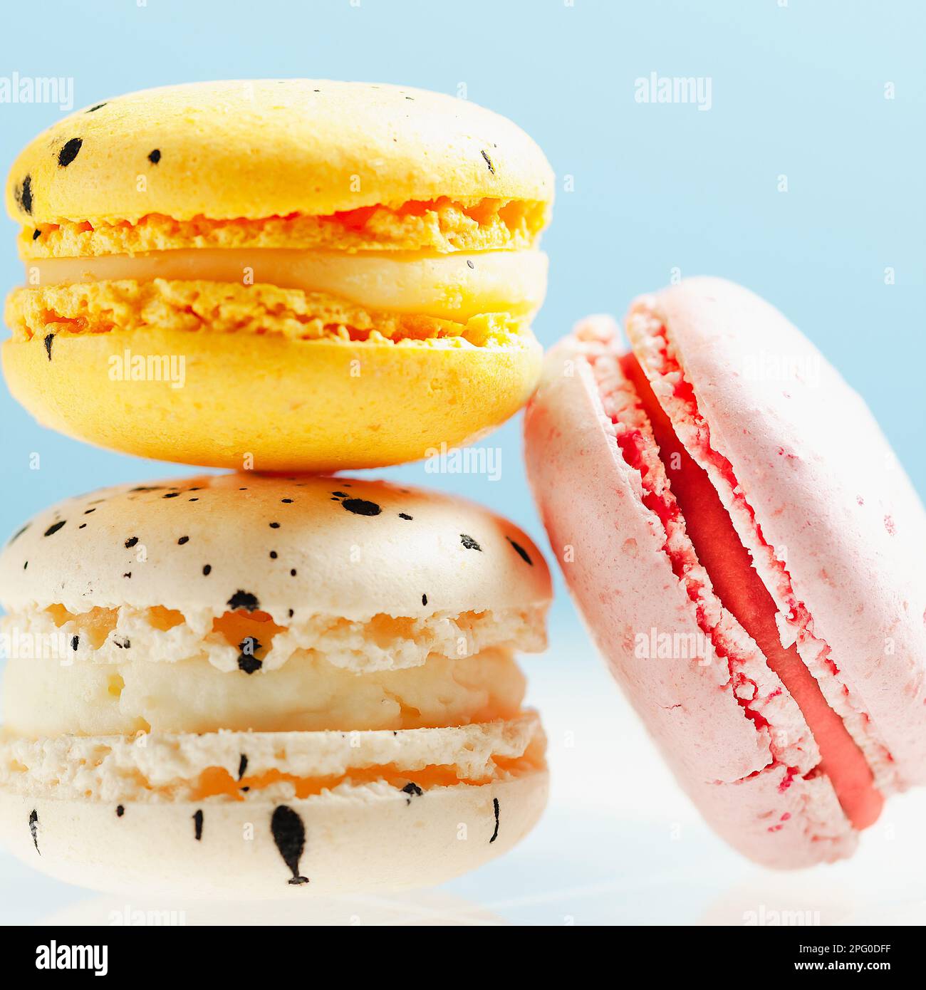 Three colourful macarons hi-res stock photography and images - Alamy