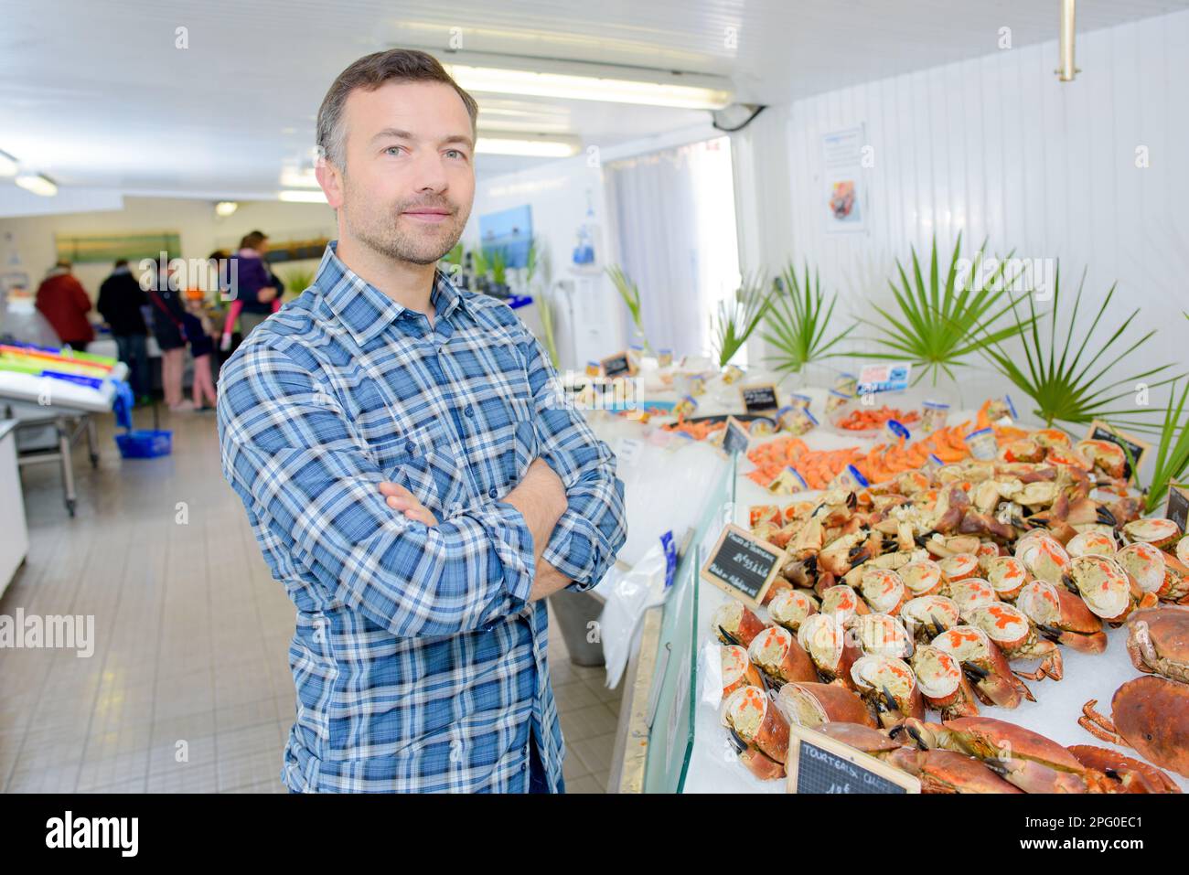 a portrait of a fishmonger Stock Photo - Alamy