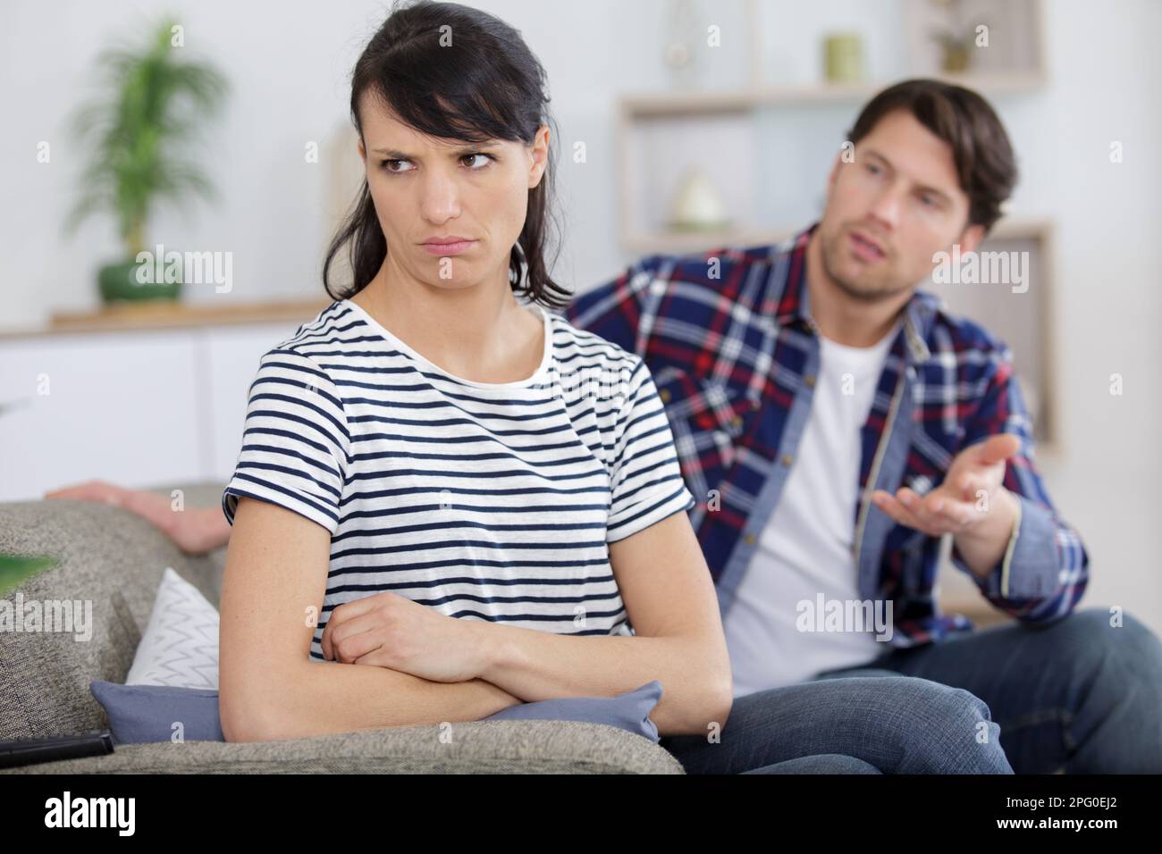 bad relationship concept - man and woman in disagreement Stock Photo ...