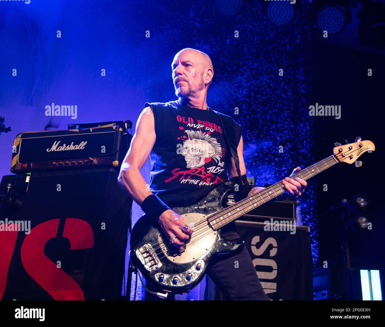 Ali McMordie of Stiff Little Fingers Performing at the Barrowland ...
