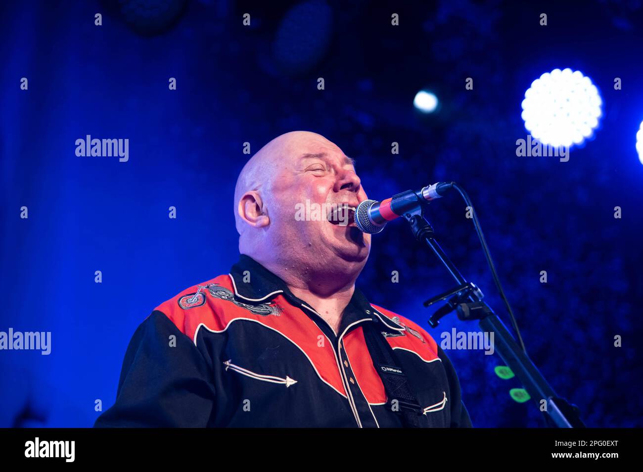 Jake Burns of Stiff Little Fingers Performing at the Barrowland Glasgow on St. Patricks Day 17th ...