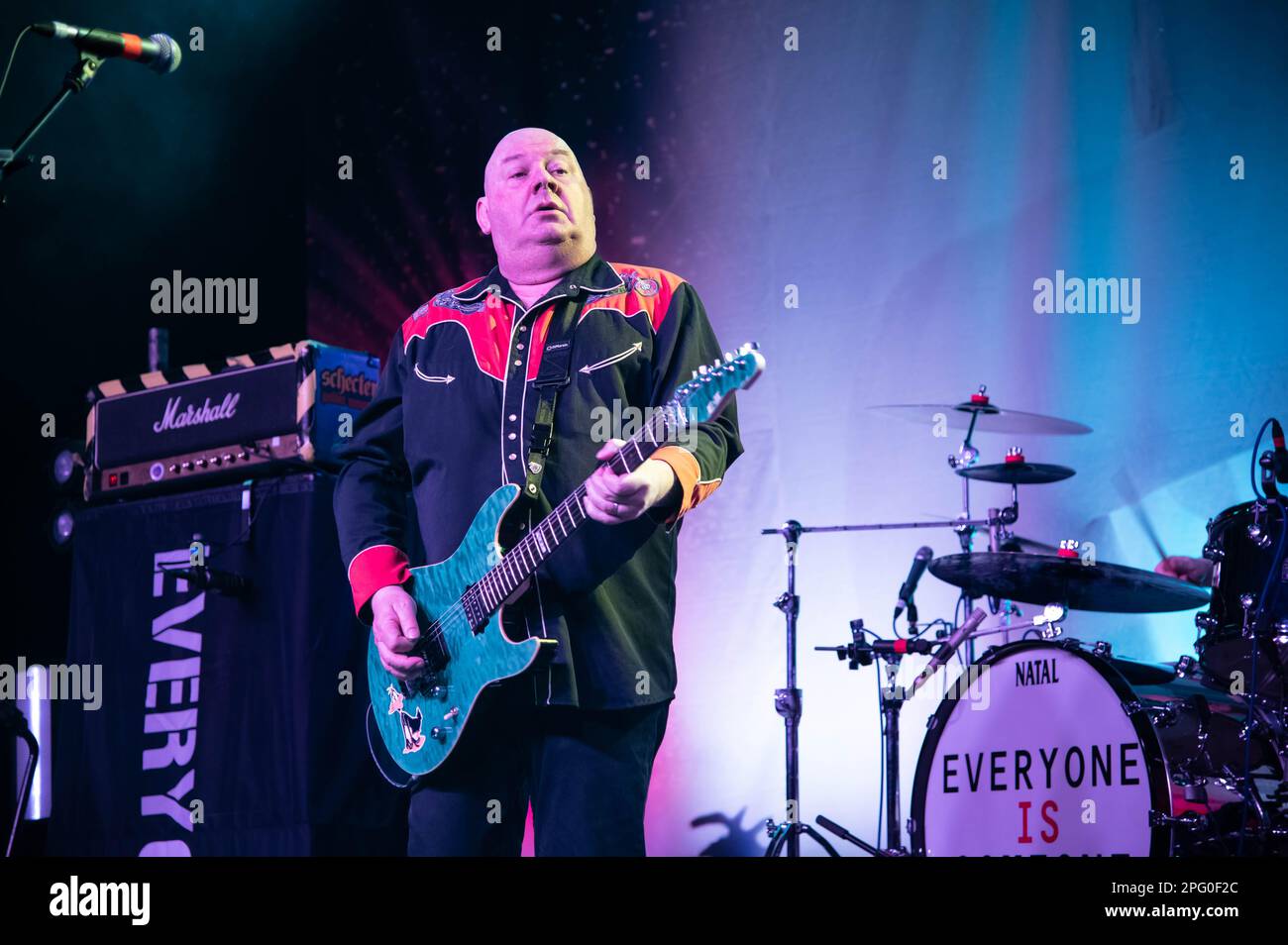 Jake Burns of Stiff Little Fingers Performing at the Barrowland Glasgow on St. Patricks Day 17th ...