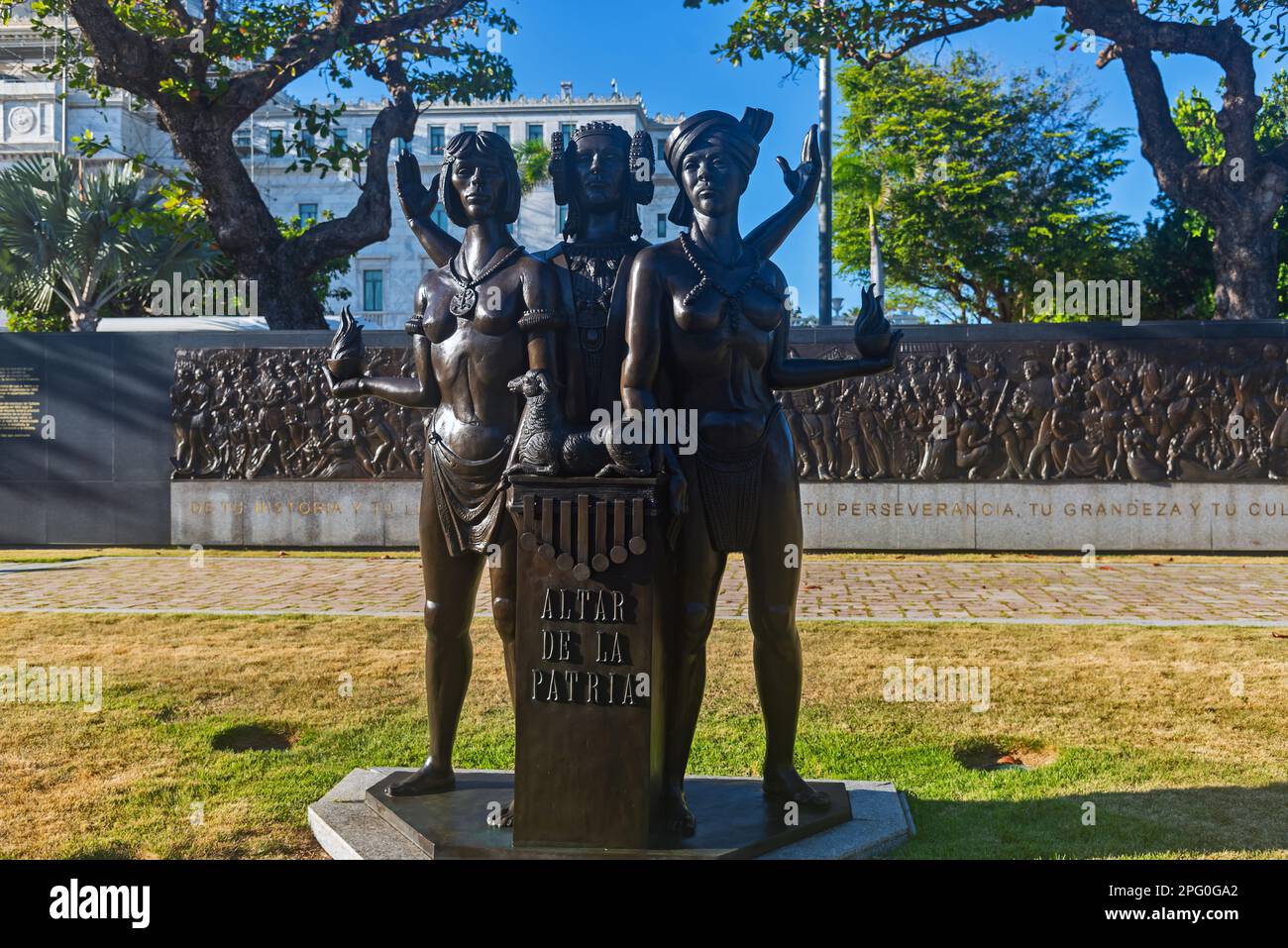 Sculpture "Altar de la Patria". San Juan, Puerto Rico Stock Photo - Alamy