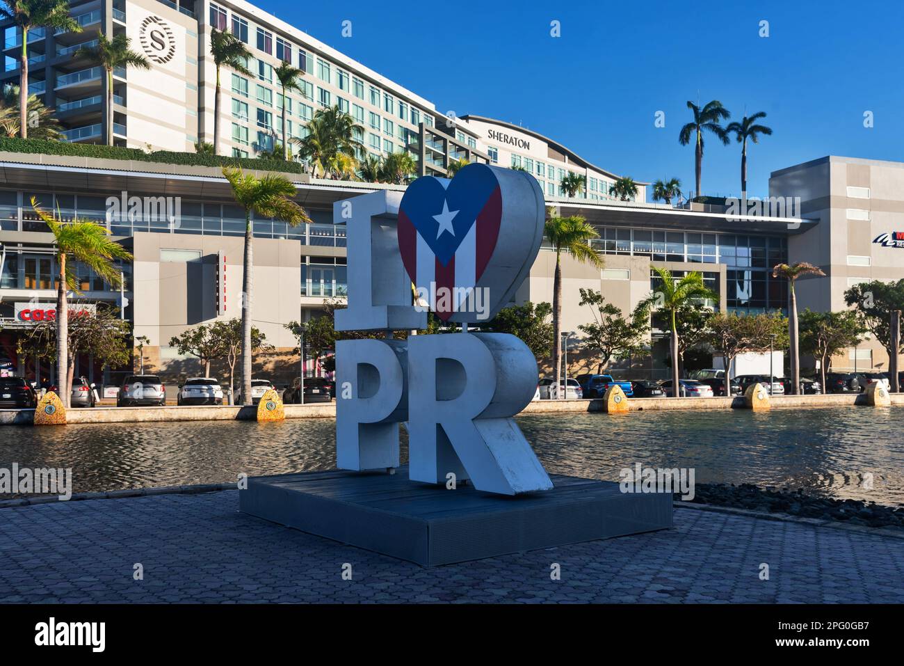 Sculpture "I love Puerto Rico". San Juan, Puerto Rico Stock Photo - Alamy