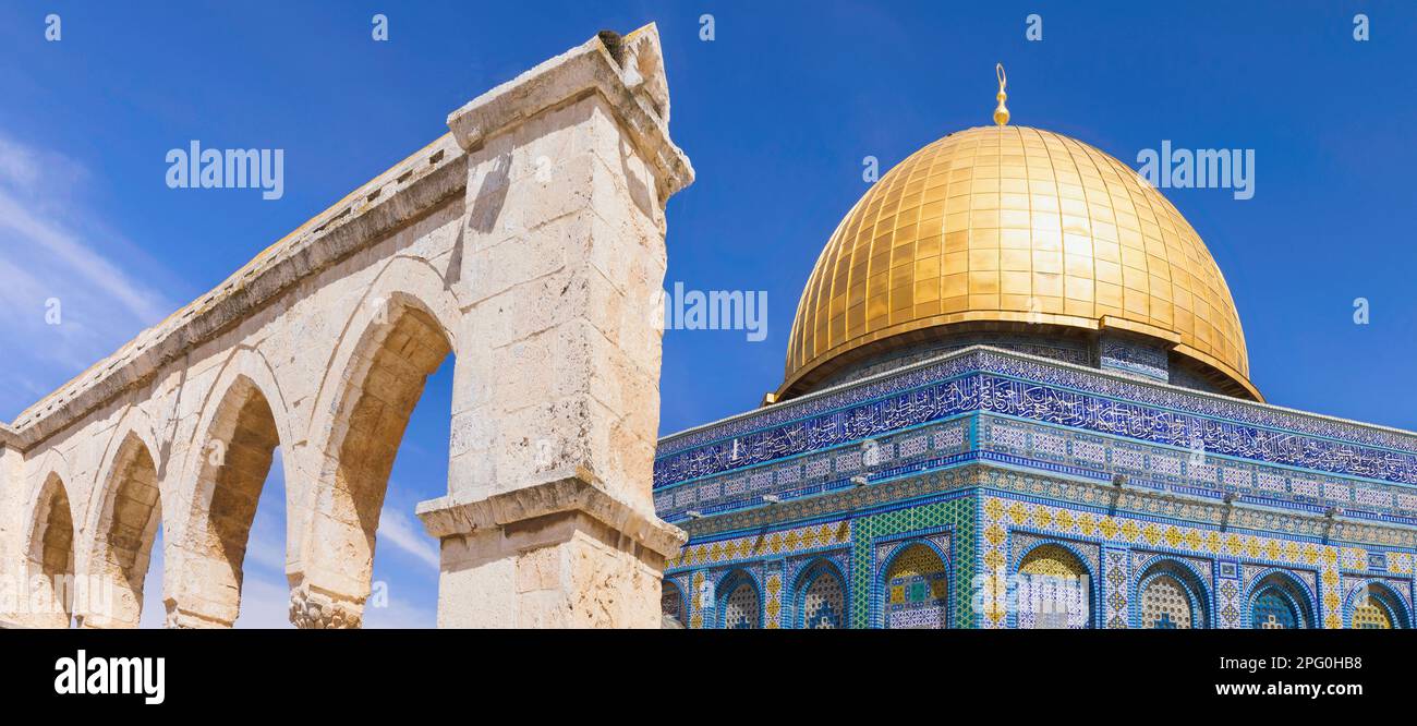 Jerusalem, Islamic shrine Dome of Rock located in the Old City on ...