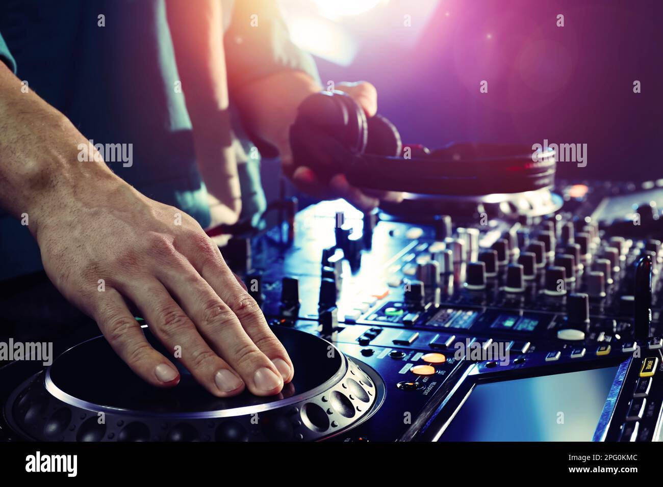 Dj setup for event hi-res stock photography and images - Alamy