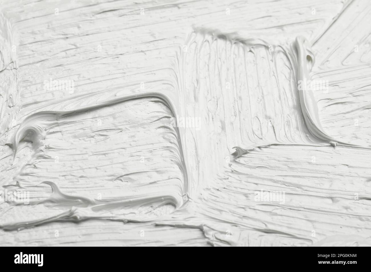 Texture of white oil paint as background, closeup Stock Photo - Alamy