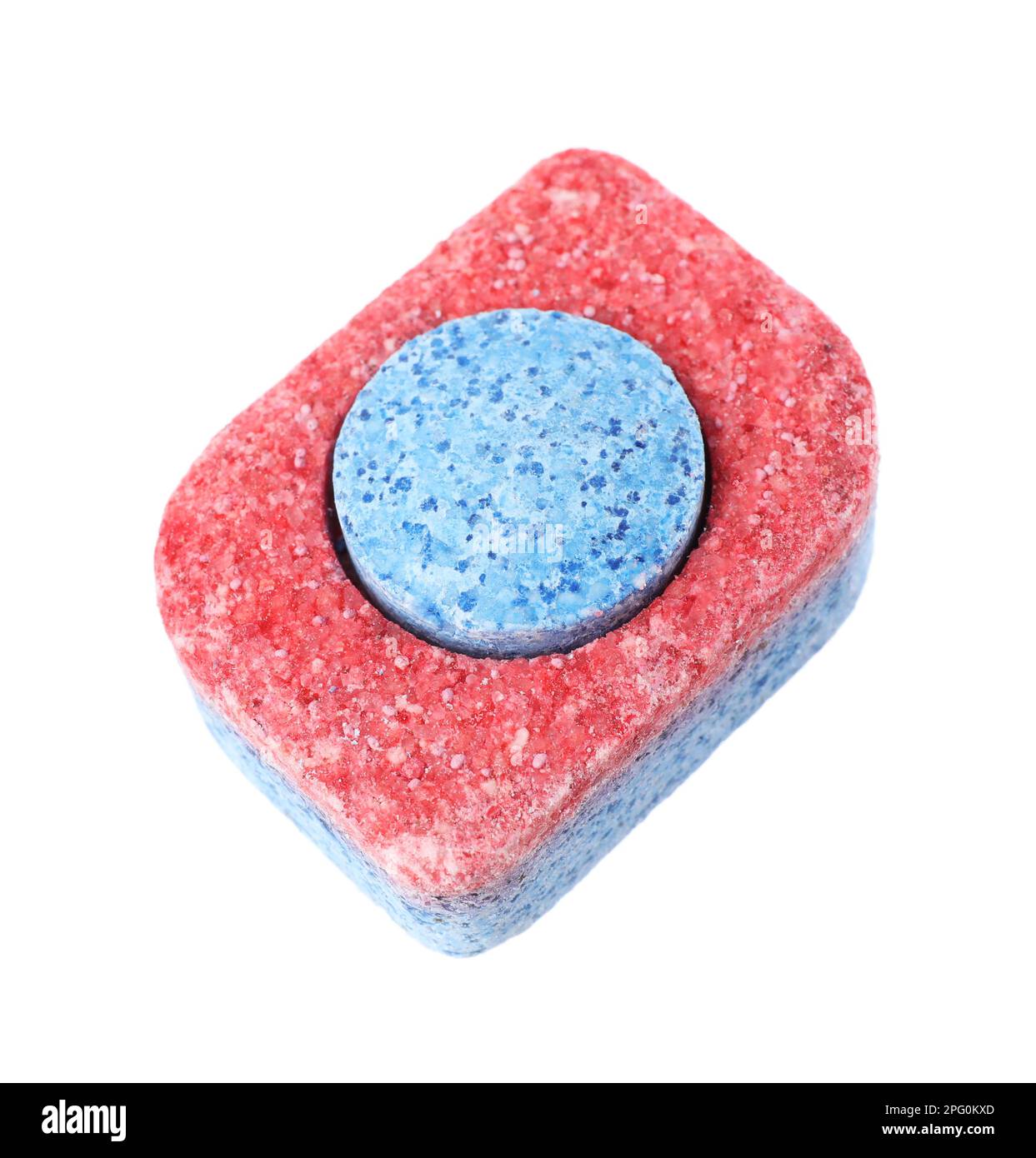 One dishwasher detergent tablet isolated on white Stock Photo - Alamy