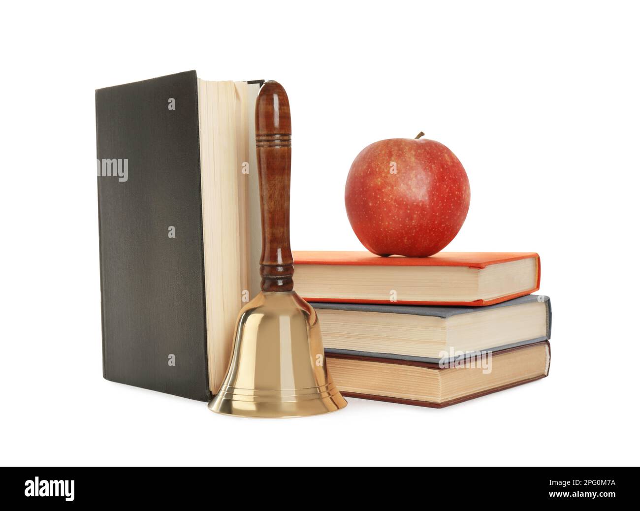 School books isolated vintage bell hi-res stock photography and images ...