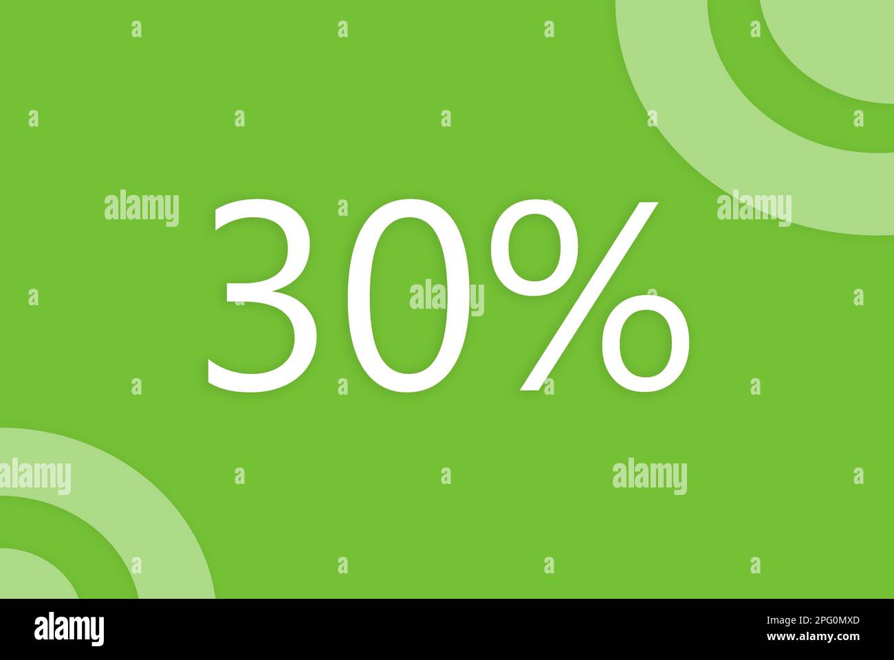 Inscription 30 percent on green background, illustration Stock Photo ...