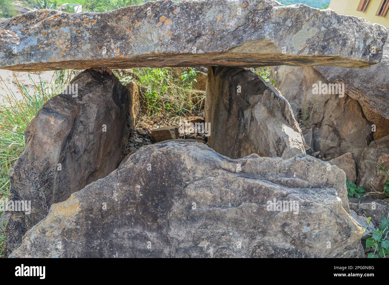 Neolithic age dolmens at Marayoor in Munnar, Kerala, India Stock Photo ...