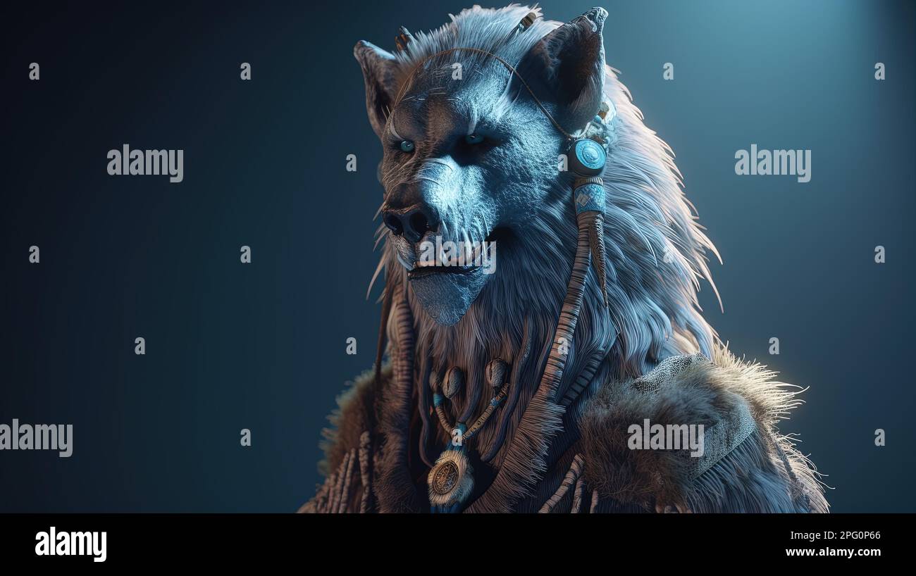 The wolf shaman is a spiritual guide, connecting with the natural world ...