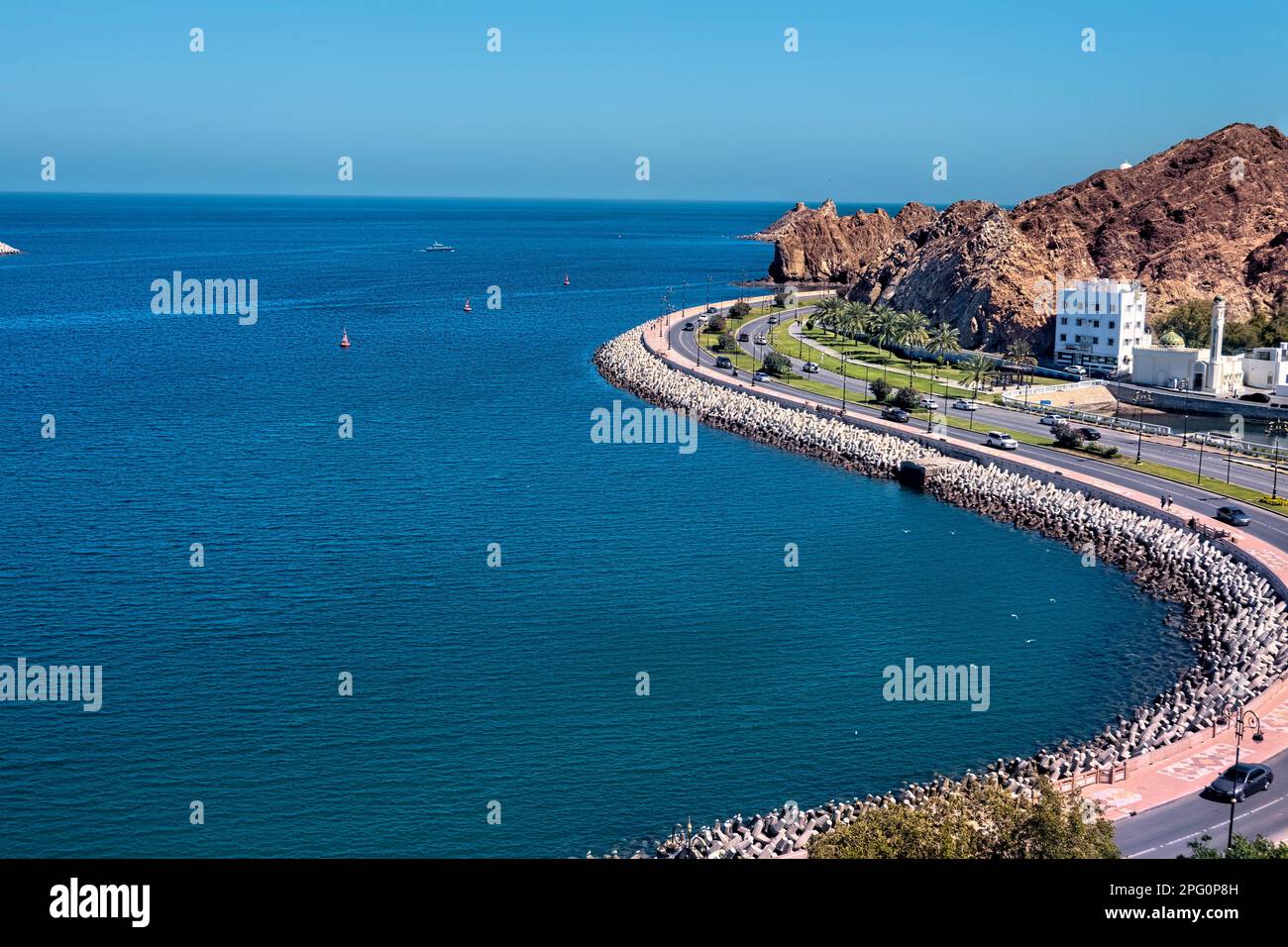 The Mutrah Corniche and Gulf of Oman, Muscat, Oman Stock Photo - Alamy
